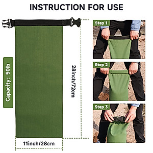 Flood Water Barrier Sand Bags - 4Pcs Thickened Long Canvas Flood Protection Sandbags with Insert Buckle Reusable Quick Flood Barrier for Home Door Window Basement Garage Floor Flood Control - 11"x28"