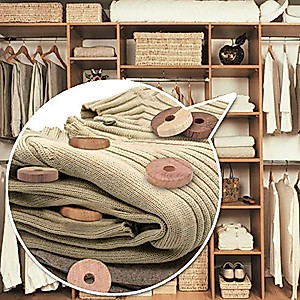 Cedar Space Cedar Blocks for Clothes Storage 100% Natural Aromatic Red Cedar Rings 72Pcs Protection for Wardrobes Closets and Drawers