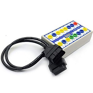 OBD 2 Breakout Box - OBD 2 Protocol Detector Tester Auto Car Tools Diagnostic Connector Breakout Box Detector Repair with Connection Cable
