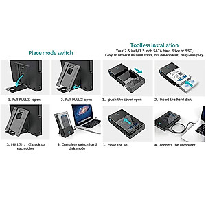 Avolusion HDDGear (HDDGU3-DS) USB 3.0 External Hard Drive Enclosure / HDD Docking Station for 2.5" SSD/HDD & 3.5" HDD - 2 Year Warranty