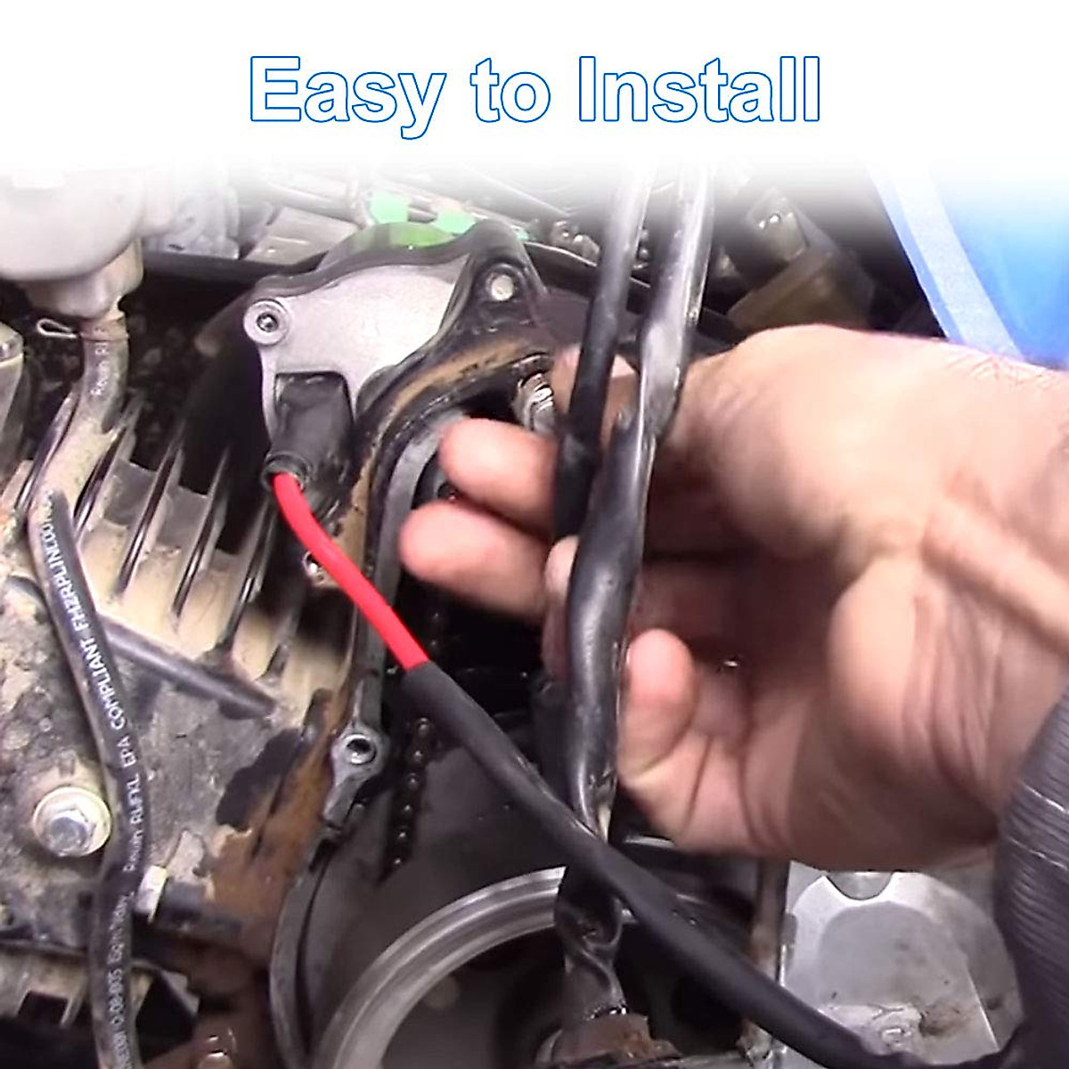 WATERWICH Starter with Soleniod Compatible with Honda 300 fourtrax Trx300 Trx300fw Trx300ex ATC250 250ES 1987-2000 Replaces 31200-HC4-023 31200-HC4-033 SM13213 128000-440