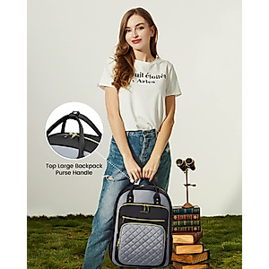 LOVEVOOK Laptop Backpack for Women, Fashion Travel Work Commuter Backpack Purse with USB Port, Lightweight Casual Daypacks, Nurse Teacher College Computer Bag, Fit 15.6" Laptop