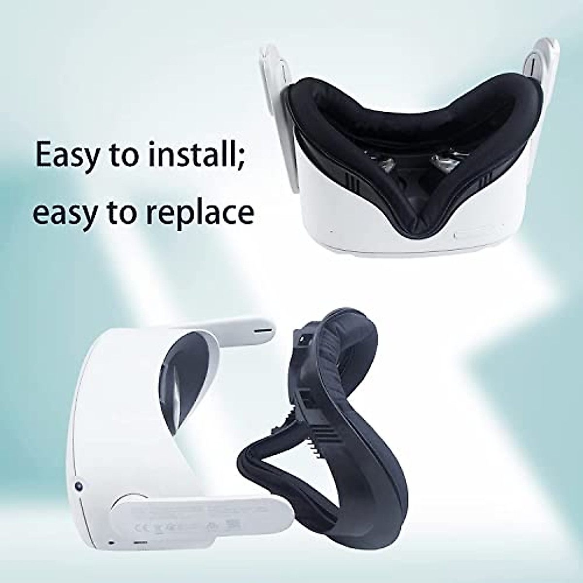 MODJUEGO VR Facial Interface Bracket Cover for Oculus Quest 2 Anti-Sweat Anti-Leakage VR Facial Interface Bracket Eye Mask Cover Replacement Accessories