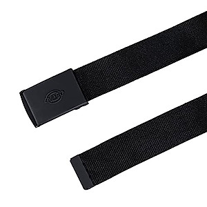 Dickies Women's Tonal Plaque Buckle Fabric Belt, Black, X-Large
