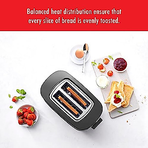 ZWILLING Enfinigy Cool Touch Toaster 2 Slice with Extra Wide 1.5" Slots for Bagels, 7 Toast Settings, Even Toasting, Reheat, Cancel, Defrost, Black
