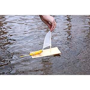 Kikkerland Make Your Own Motor Boat Huckleberry Motor