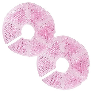 Breast Therapy Ice Packs, Hot and Cold Breast Pads, Breastfeeding Essentials Large Gel Bead Packs for Moms