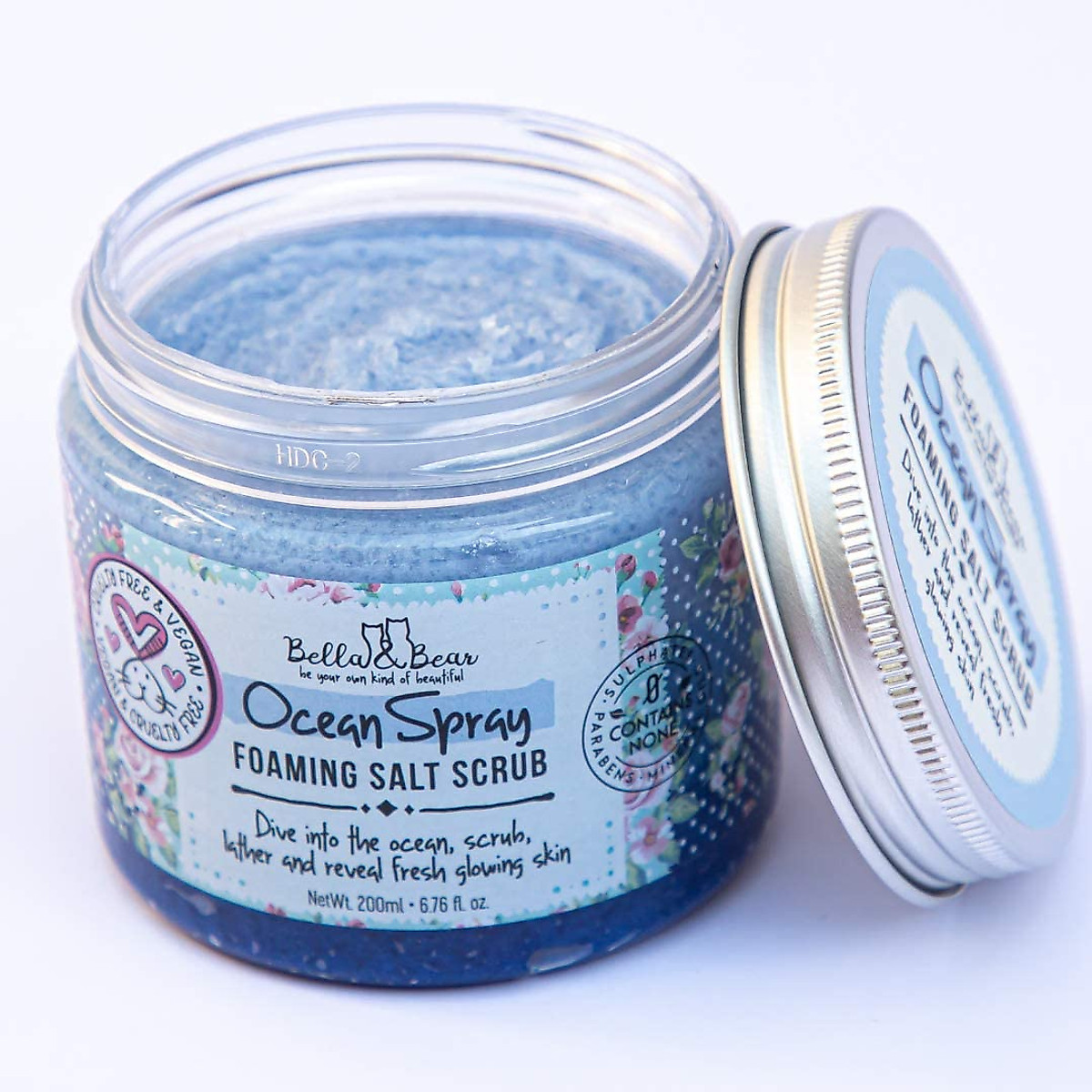 Bella & Bear Ocean Spray Scrub, No Sulphates, Parabens, No Harmful Chemicals, Cruelty-Free, Vegan-Friendly, Exfoliating, 6.7oz