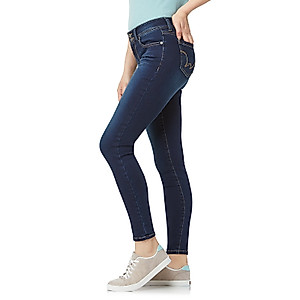 WallFlower Women's Ultra Skinny Mid-Rise Insta Soft Juniors Jeans (Standard and Plus), Lake Pure, 9