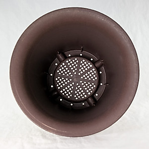 Calibonsai 4 Mix Round Cascade Plastic Bonsai / Succulent Pot & Orchid Planter 4.25 inch , 5.25 inch , 6.5 inch , 7.75 inch - Tan Color