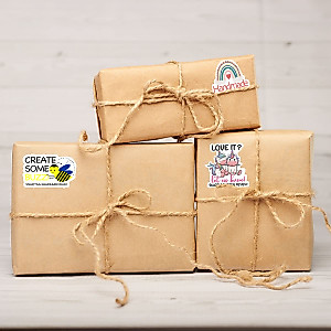 Wailozco Love It Let Me Know Unicorn Stickers,Thank You Stickers,Handmade Stickers,Small Shop Stickers,Envelopes Stickers for Small Business, Online Retailers,Handmade Goods,500 Labels Per Roll