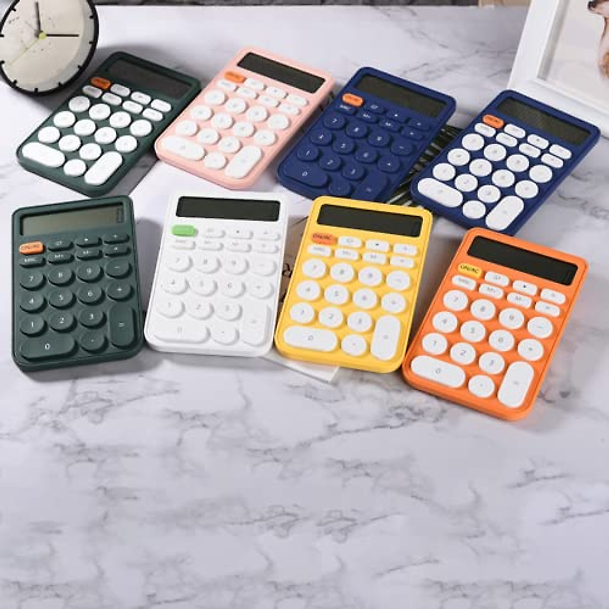 NIOIPXA Calculator Cute Small Mini Advertising Gift Accounting Financial Candy Color Office Student Computer Portable (Green)