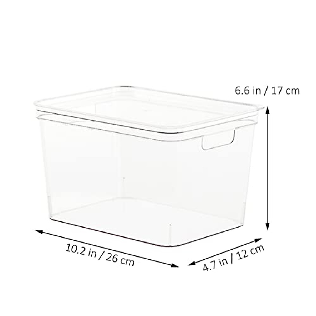 Angoily Plastic Storage Bin Tote Organizing Container with lid Fridge Storage Bin Stackable Storage Bins for Office Entryway Closet Cabinet Bedroom