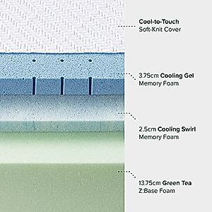 ZINUS 8 Inch Ultra Cooling Gel Memory Foam Mattress, King, Cool-to-Touch Soft Knit Cover, Pressure Relieving, CertiPUR-US Certified, Mattress in A Box, All-New, Made in USA