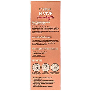 L'Oreal Paris Elvive Dream Lengths 8 Second Wonder Water Detangling Lamellar Rinse Out, 6.8 Ounce