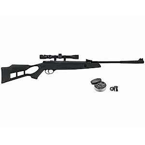Hatsan Edge .22 Cal 1000 FPS / 21 FPE - Brake Barrel Air Rifle .22 Caliber w/ 3-9X32 Scope, QuietEnergy (QE) & Spring Piston | Small & Medium Game air Gun + Wearable4U 250x Pellets Bundle
