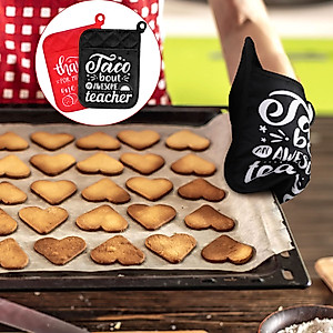 6 Pieces Christmas Potholders with Pocket Potholder Kitchen Hot Pad Oven Mitts Farmhouse Hot Potholders Cookie Bag for Christmas Kitchen Gift Cooking Baking (Red, Black, Blue, Chic Style)