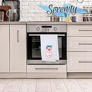 Decorative Kitchen and Bath Hand Towels | Rustic Tea Rag | Spring Summer Fall Winter Decor | White Towel Home Holiday Decorations | XMAS Wedding Gift