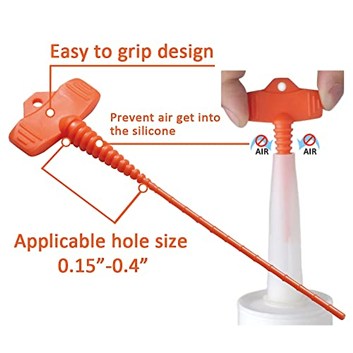 ORXPLUS TOOLS 4pcs Caulk Sealer, Caulk Saver Cap Tools