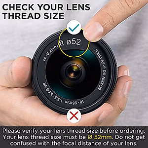 52MM 0.43x Altura Photo Professional HD Wide Angle Lens (w/Macro Portion) for Nikon D7100 D7000 D5500 D5300 D5200 D5100 D3300 D3200 D3100 D3000 DSLR Cameras