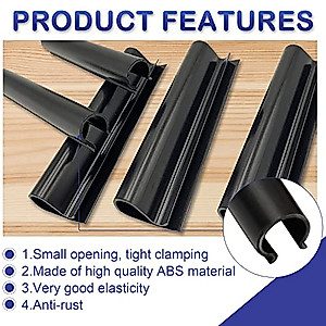 24 Pack Pool Cover Clip, Swimming Pool Cover Clip- 2 Shapes Pool Clips Pool Cover Clip Above Ground Cover Clips for Secure Your Winter Pool Cover (Black, 4.7 Inch Long)