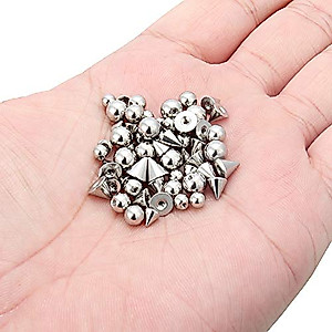 Ftovosyo 60PCS 316L Surgical Steel Replacement 4mm 5mm 6mm Balls Spikes Body Jewelry Piercing Barbell Parts Screw Bead 14G 16G for Women Men