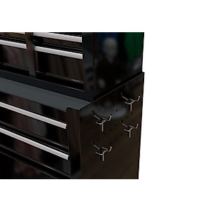 8 Drawer Rolling Tool Chest with Wheels, High Capacity Tool Storage Cabinet & Tool Box Cart, Lockable Rolling Tool Chest with Drawers, Toolbox Organizer for Garage Warehouse Workshop - Black