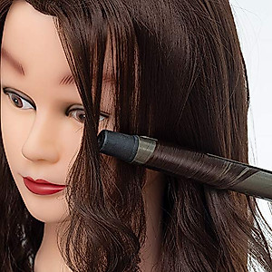 Cosmetology Mannequin Head Hair Styling 26-28inch Training Head Synthetic Fiber Manikin Head Doll Head with Clamp（#2 Black 20Inch）