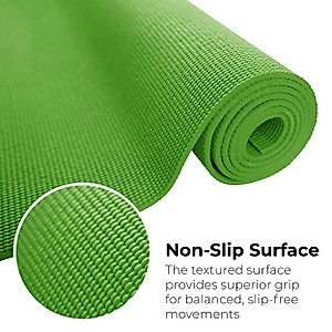 Hello Fit 10-Pack Yoga Mat With Carrying Bags, 68" x 24" Non Slip Exercise Mat, 4mm Thick Gym Mat, Bulk Non Toxic Yoga Mats for Schools and Studios, Assorted