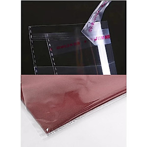 Muyindo 100 Pieces (9x12 Inch) Clear Plastic Bags for Packaging, Clothing & T-Shirts Strong Packing Self Adhesive Cellophane Bag