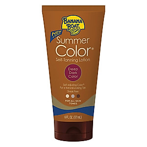 Banana Boat, Summer Color Self-Tanning Lotion, Deep Dark Color for All Skin Tones, 6 oz