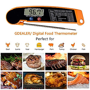 Food Thermometer, Digital Meat Thermometer for Grilling and Cooking Fset Instant Read Thermometer Kitchen Cooking Food Thermometer for Candy Water Oil BBQ Grill