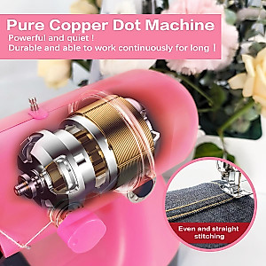 Sewing Machines Mini, portable Sewing Machine，sewing machine child's，kit easy hand held sewing machine manual sewing machine leather jeans plastic Upgraded Electric Sewing Machine with Sewing Bag, Expansion Board, LED Light (Pink)