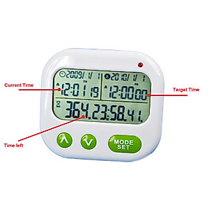 Countdown Clock up to 1999 Days with Alarm, Timer Count Until Retirement, Wedding, Baby Birth, Event, Vacation, Project, Christmas by Cirbic