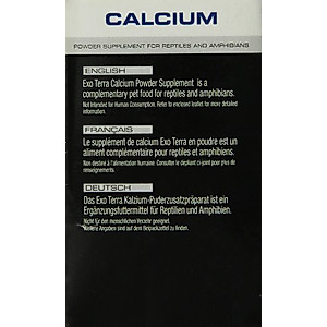 Exo Terra Calcium Powder Supplement for Reptiles and Amphibians, 3.2 Oz., PT 1851