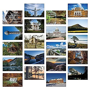 Dear Mapper Vintage United States Arkansas Landscape Postcards Pack 20pc/Set Postcards from Around the World Greeting Cards for Business World Travel Postcard for Mailing Decor Gift