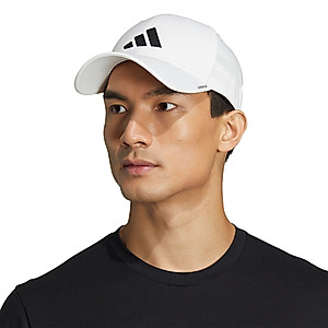 adidas Men's Gameday Structured Stretch Fit Hat 4.0, White/Black, Large-X-Large
