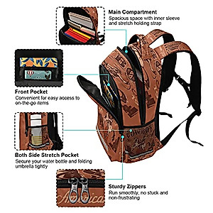 Eionryn Retro Rodeo Cowboy Backpack Laptop Backpacks Book Bags Water Resistant Daypack Durable College Shoulder Bag Sports Travel Day Pack