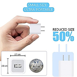 Apple MFi Certified iPhone Charger 10 FT,2Pack Extra Long Lightning Cable,iPhone Charging Transfer Cord with USB Plug Wall Charger Cube Travel Adapter for iPhone 12 11 Pro Max SE Xs X 10 8 7 6 Plus 5S