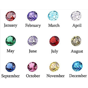 BUNJOOL Angel Wing Ring Personalized Engraved Sterling Silver Mom Gifts for Mothers Infinity Wings Rings Birthstone Ring for Women With 1 Birthstone Mother Daughter Day Heart Custom Name (1)