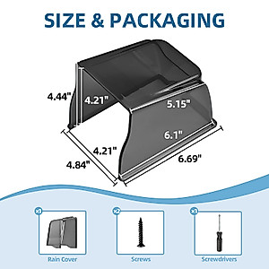 dgyezhao Plastic Doorbell Rain Cover, Plastic Doorbell Water Shield Waterproof Protector Doorbell Access Control Attachment for Door Access/Attendance Machine/Doorbell Chime(Grey)