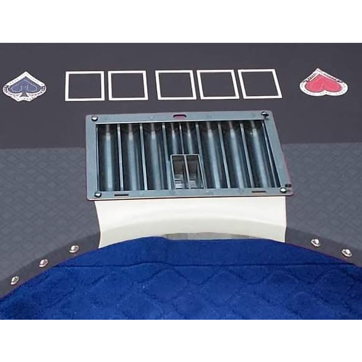 HG Home Game Series * Professional Poker Table, Made in New Jersy USA by Established Gaming Tables Crafts Men (Gray Felt Gray Rail)