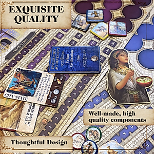 Mosaic: A Story of Civilization - Strategy Board Game for Adults and Family | Fast, Fun, Action-Selection and Area Control Game | 1-6 Players | Ages 14 and Up | 120 Minutes | by Forbidden Games