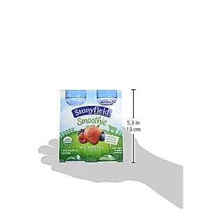 Stonyfield Organic, Low Fat Wild Berry Smoothie, 6 Fl Oz Bottles, 4Ct