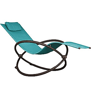 Vivere ORBL1-TT Orbital Lounger Outdoor Rocking Chair, True Turquoise