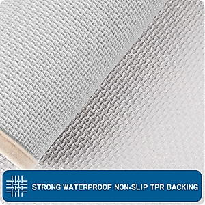 PURRUGS Machine Washable Kitchen Rug Set of 2, Non-Slip/Skid Kitchen Runner Rugs & Floor Mats, Super Absorbent Soft Area Rugs for Sink, Kitchen & Laundry, Rolled Packaging, Beige