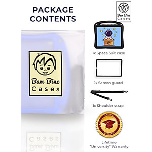 Bam Bino Space Suit - iPad 11 Pro Case, iPad Pro 11 Case for Kids, iPad Air 10.9 Case, iPad Air 5/ 4 Case, 2022 iPad Pro Case, iPad Air 4th Generation Case Kids, iPad Case Pencil Holder