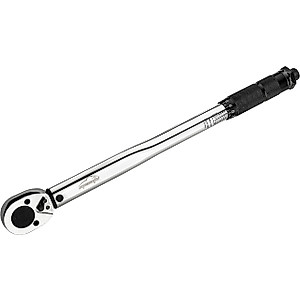 EPAuto 1/2-inch Drive Click Torque Wrench + 4 Pieces - Impact Socket Adapter