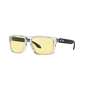 Oakley Men's Holbrook (A) Rectangular Sunglasses, Clear/Prizm Gaming, 56 mm