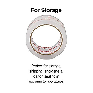 Staples 425575 Lightweight Moving & Storage Pking Tape 1.88-Inch X 54.6 Yds Clear 36/Rl